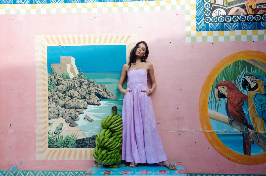 Coolum Dress Linen, Lilac – Monkee's of Chapel Hill